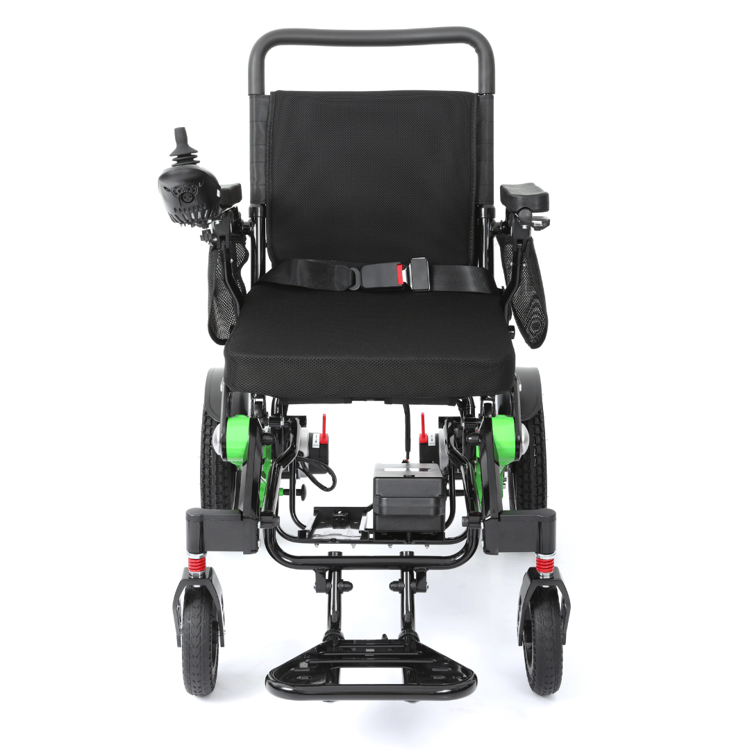 Freedom Pro ST Folding Wheelchair | Lime Green | Etech Mobility UK