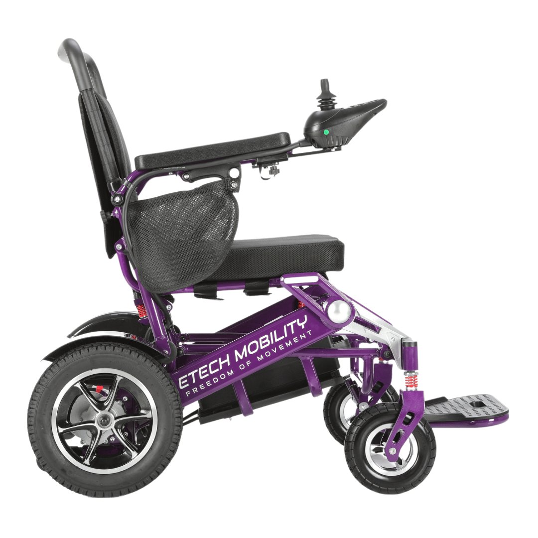 Folding Lightweight Electric Wheelchair Freedom Pro in Purple