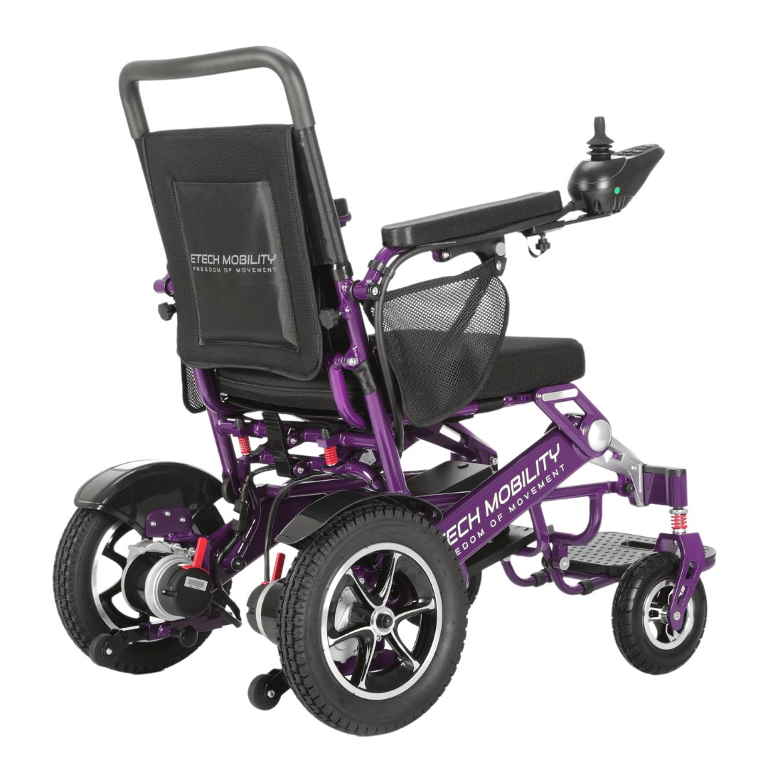 Folding Lightweight Electric Wheelchair Freedom Pro in Purple