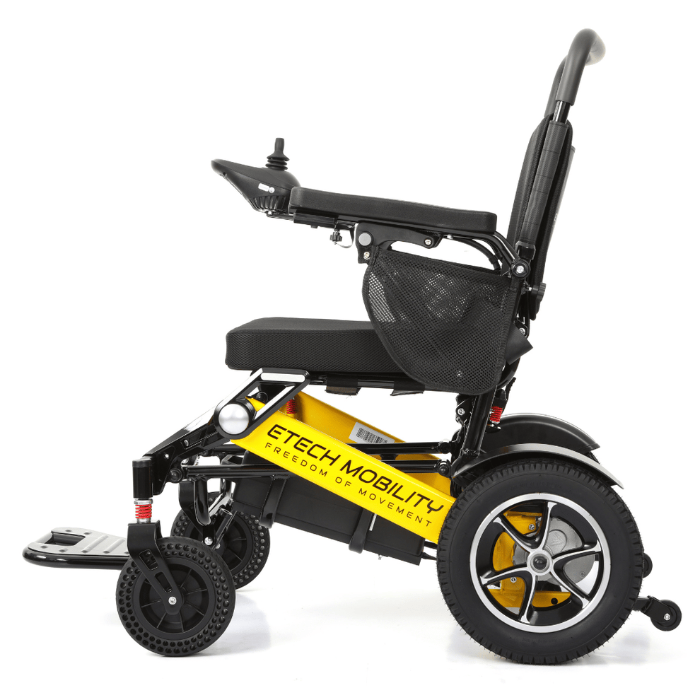 Freedom Pro ST Folding Wheelchair | Yellow | Etech Mobility UK