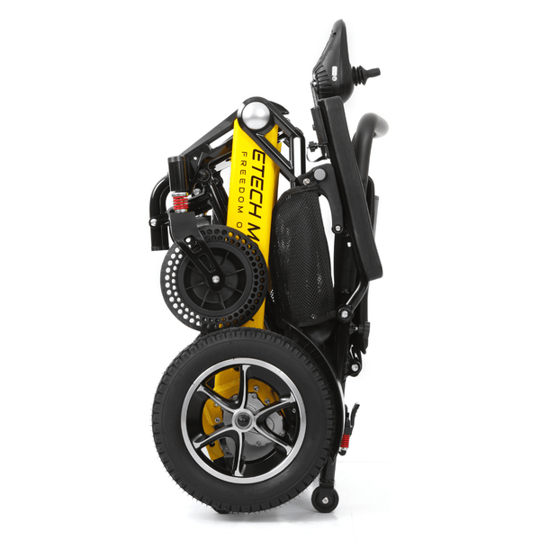Freedom Pro ST Folding Wheelchair | Yellow | Etech Mobility UK