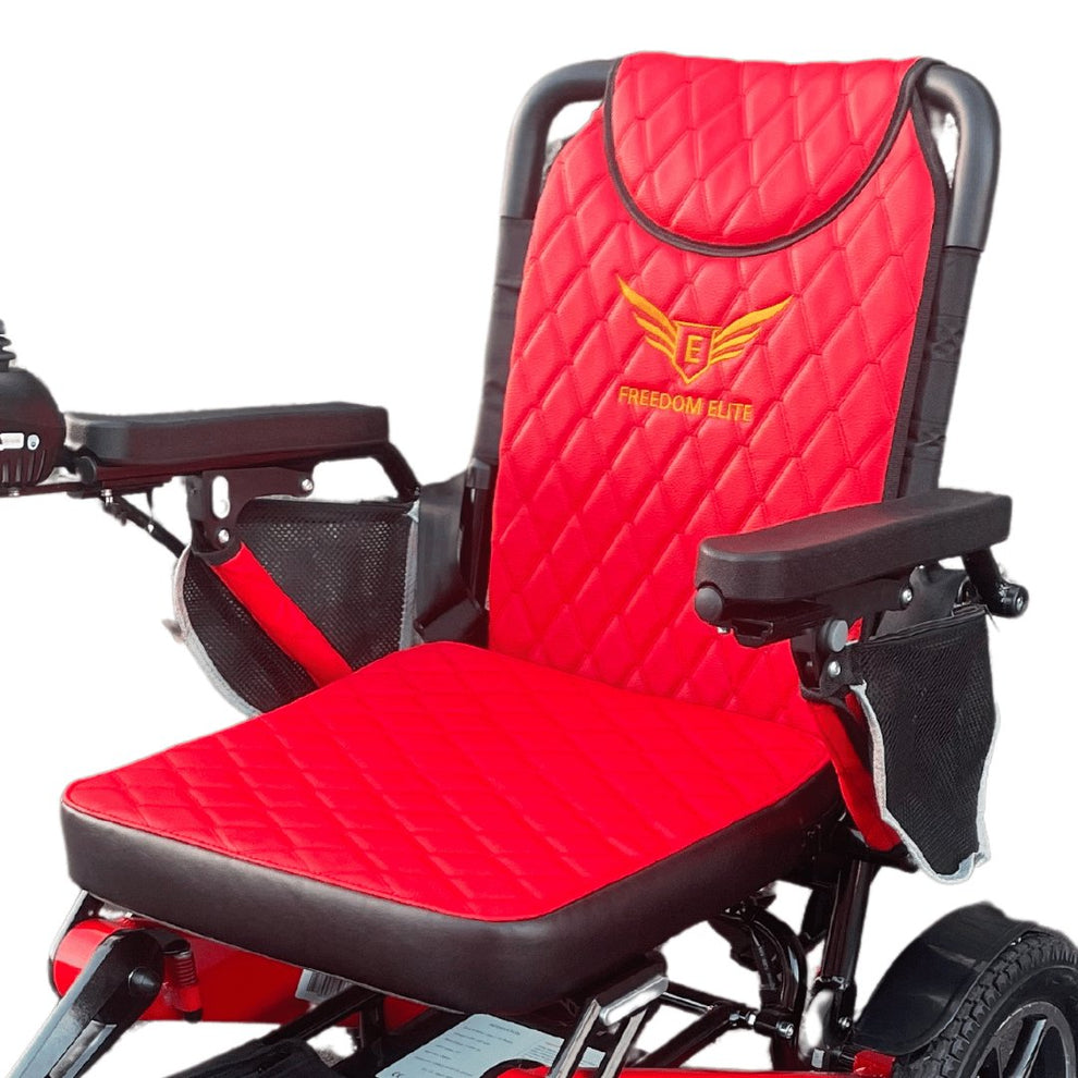 Stitched Leather Upholstery for Freedom Pro and Elite Electric Wheelch ...