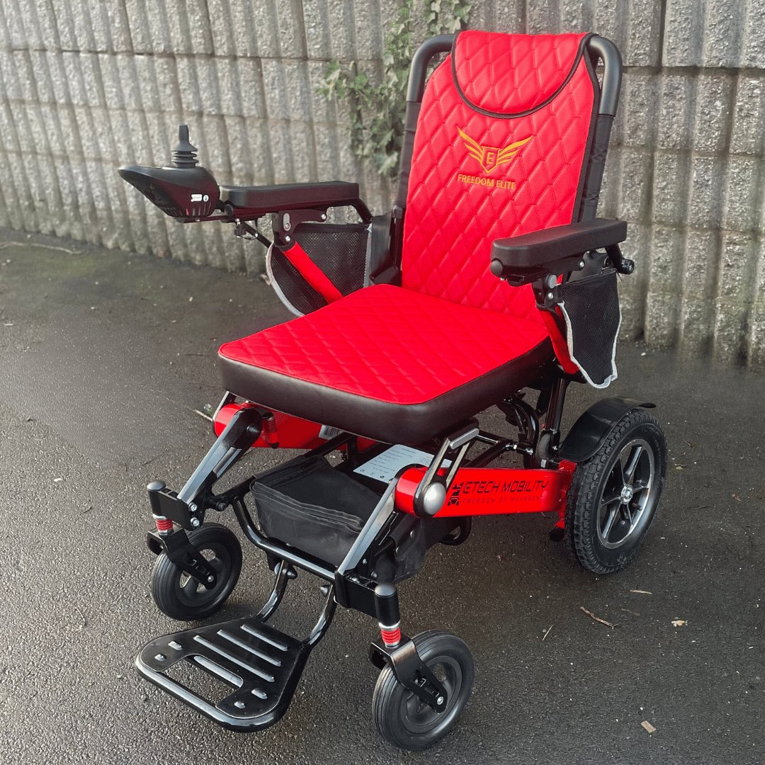 Stitched Leather Upholstery for Freedom Pro and Elite Electric Wheelch ...